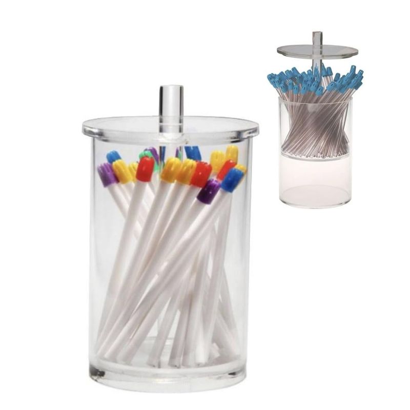 AmeriCan Goods Dental Acrylic Saliva Ejector Dispenser Round 4" Dia x 7 ...