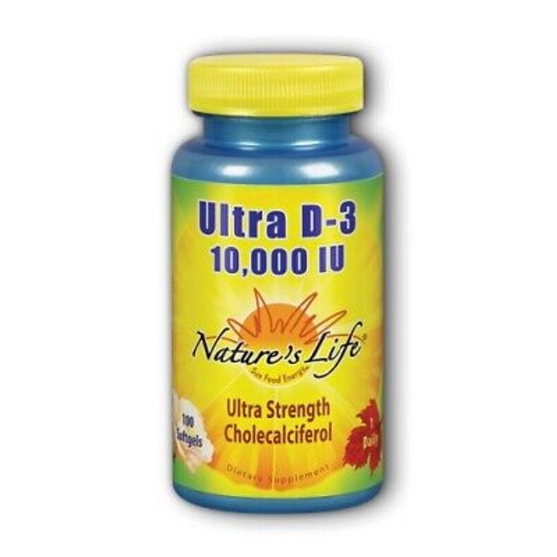 Ultra D-3 10,000 IU 100 Softgels By Nature's Life - Online Marketplace ...