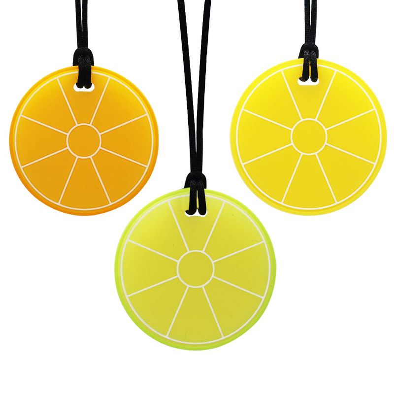 Lemon Sensory Chew Necklace - Chewing Necklace Teething Necklace ...