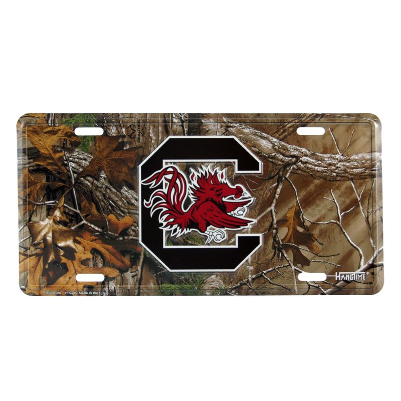 HangTime South Carolina Gamecocks Logo Camouflage License Plate ...