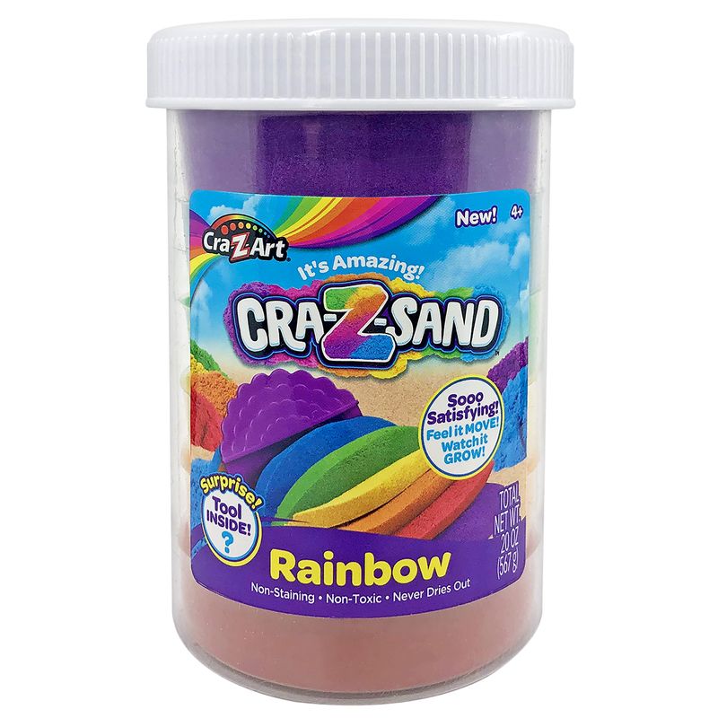 CRA-Z-Sand Rainbow Sand Jar with Bonus Surprise Tool Inside, Shape ...