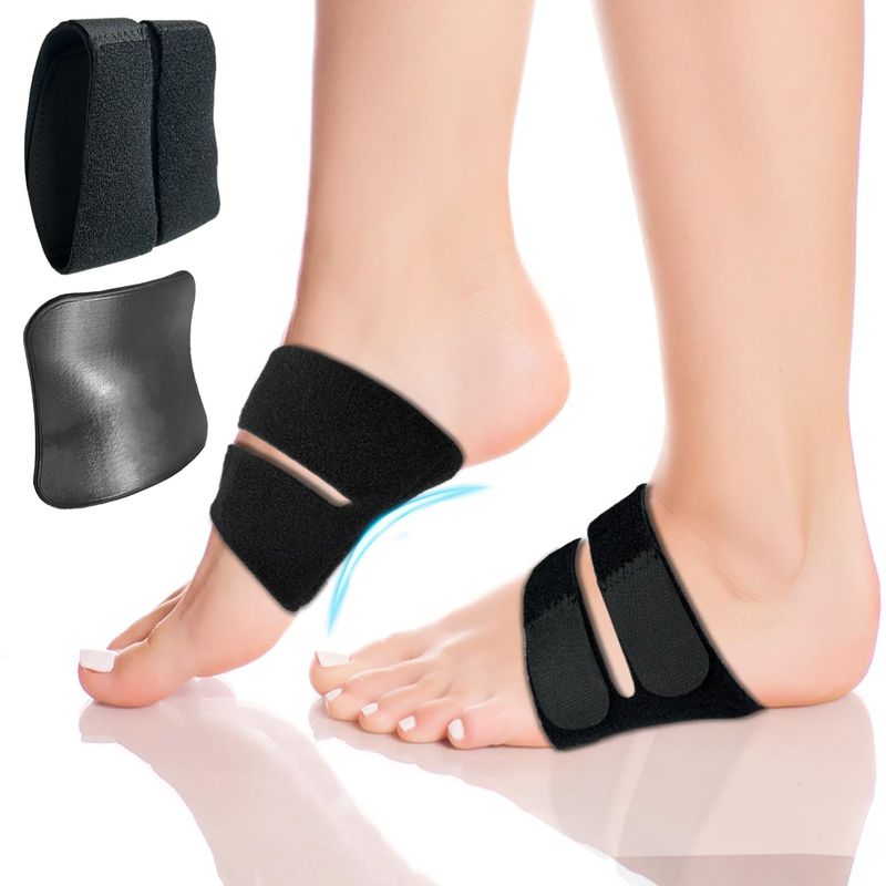 VerteLife 1 Pair Foot Arch Support, Adjustable Arch Support Braces ...