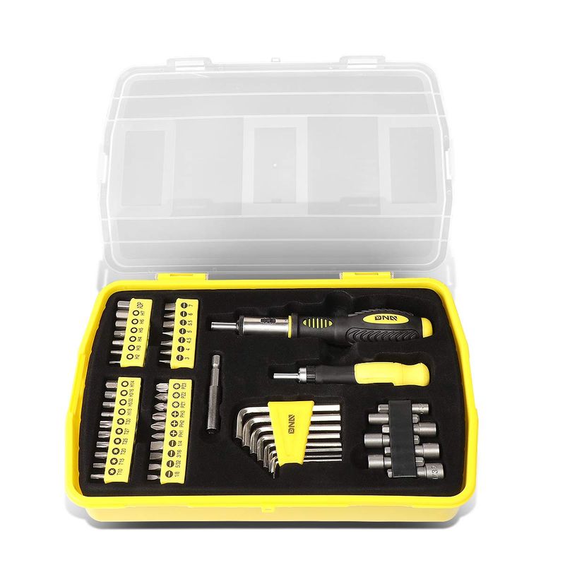 DNA Motoring TOOLS-00038 General Hand Tool Kit with Multi-Bit ...