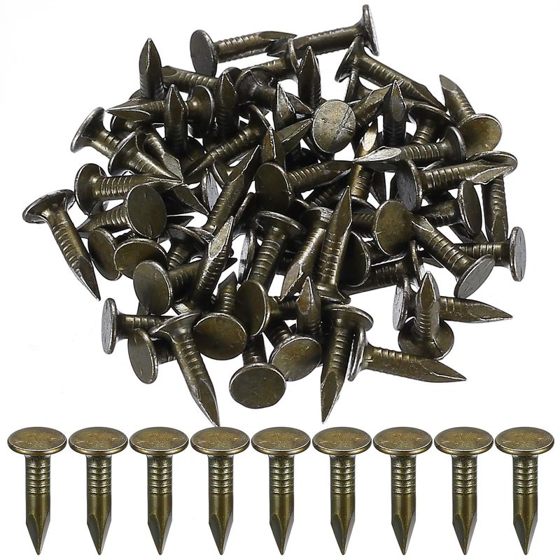 100 Pcs Clout Nails 20mm, Shed Roof Roofing Felt Nails Tacks, Large ...