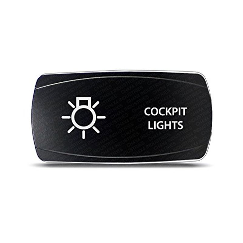 CH4X4 Marine Rocker Switch Cockpit Lights Symbol - Horizontal - Red Led ...