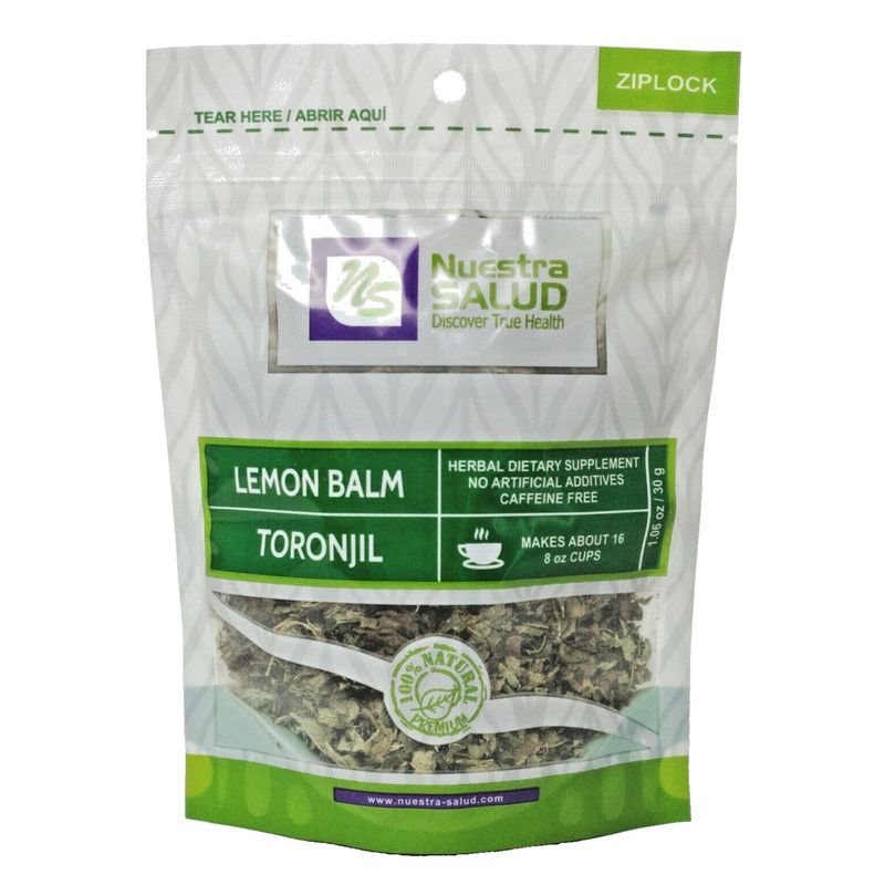 Lemon Balm Tea Toronjil Herbal Infusion Tea Value Pack (30g) Zip lock ...