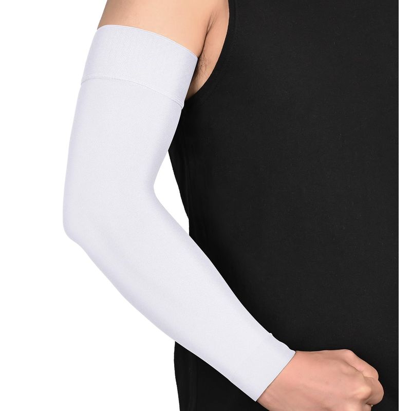 MGANG Lymphedema Compression Arm Sleeve for Women Men, Opaque, 15-20 ...