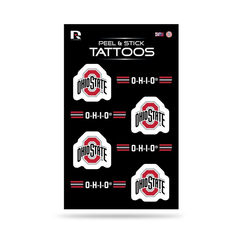 Rico Industries NCAA Ohio State Buckeyes Peel & Stick Temporary Tattoos ...