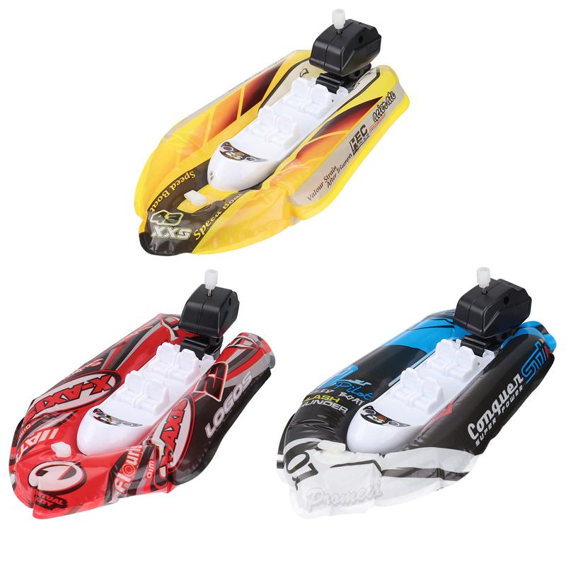 TOYANDONA Bath Boat Toy, 3pcs Inflatable Wind up Bath Boats for Pool ...