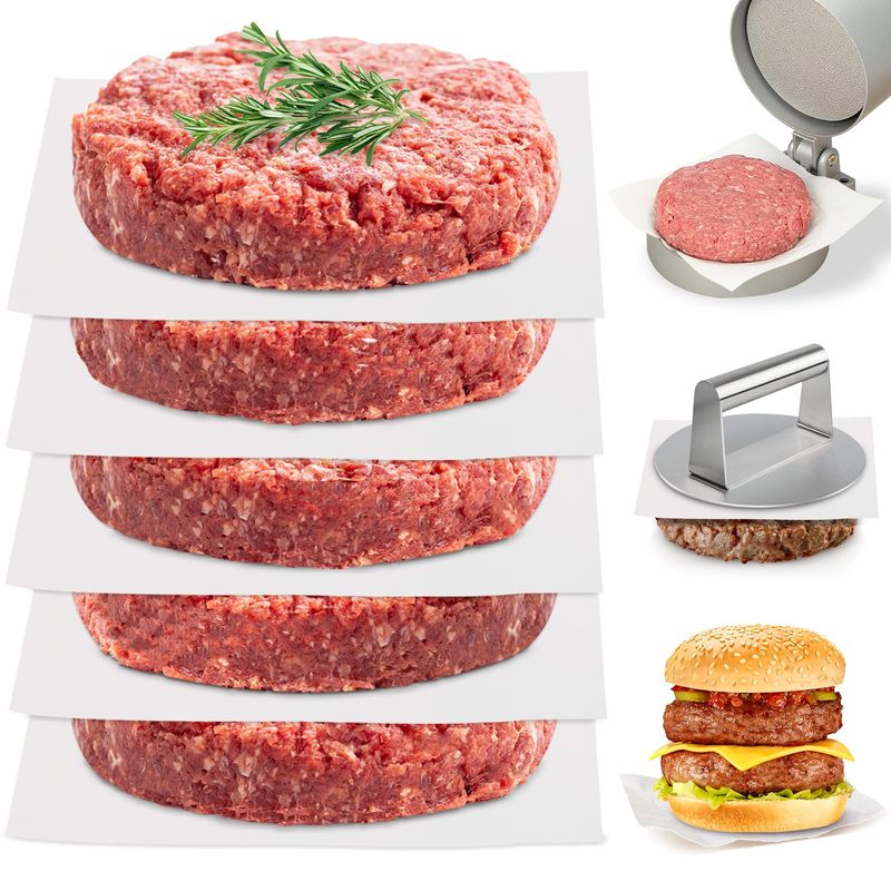 Hamburger Patty Paper, AIMEIKI 300Pcs 6x6 Inch Parchment Paper Sheets ...