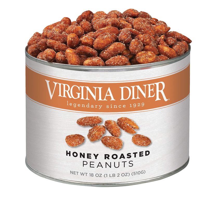 Virginia Diner - Gourmet Extra Large Honey Roasted Virginia Peanuts, 18 ...