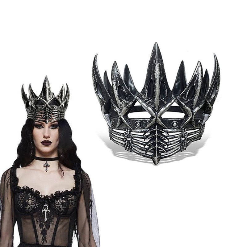 mdgfge Halloween Crow Crown Gothic Darkness Witcher Crowns Queen Tiara ...