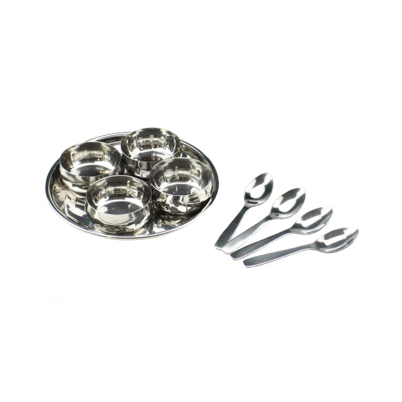 9PC Stainless Steel Relish Chutney Pickle Dish Thali Bowls Serving ...