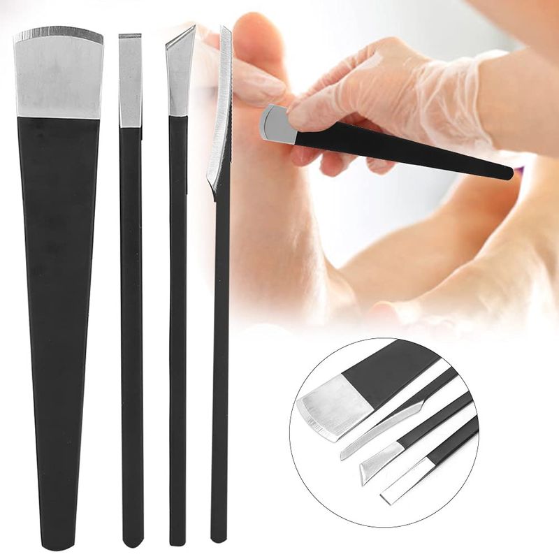 Pedicure Knife Set Ingrown Toenail Knife Kit, 4Pcs Pedicure File Rasp ...