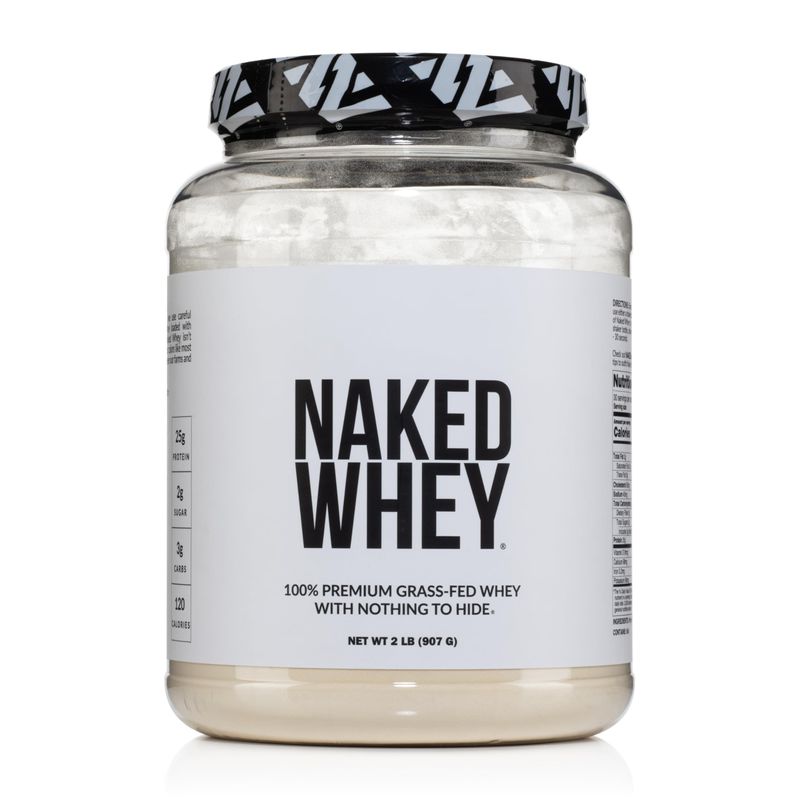Naked Whey 2LB 100% Grass Fed Whey Protein Powder - Only 1 Ingredient ...