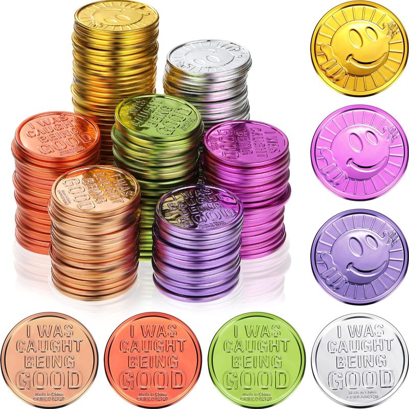 Civaner 300 Pcs Kids Caught Being Good Coins Behavior Tokens Classroom ...