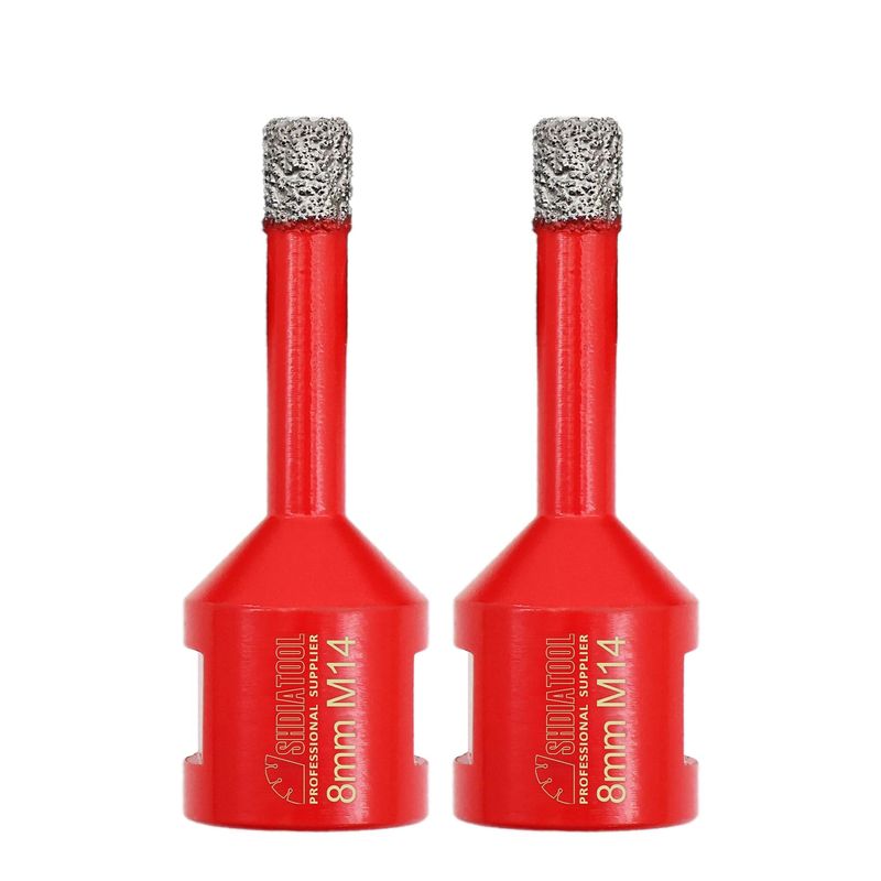 SHDIATOOL Red Dry Diamond Drill Core Bit Drill Bit Vacuum Brazed ...