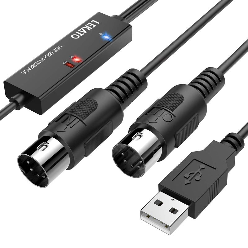 MIDI Cable, USB Interface Cable, Keyboard, 5PIN-DIN LEKATO Electronic ...