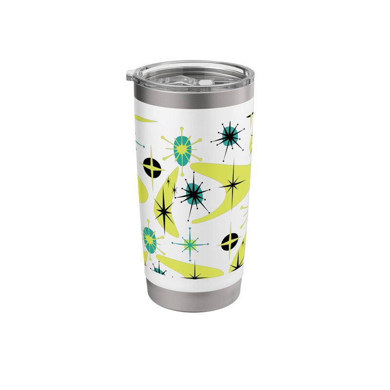 MCM Atomic Starburst Mid-Century Modern Green Black Blue Stainless ...