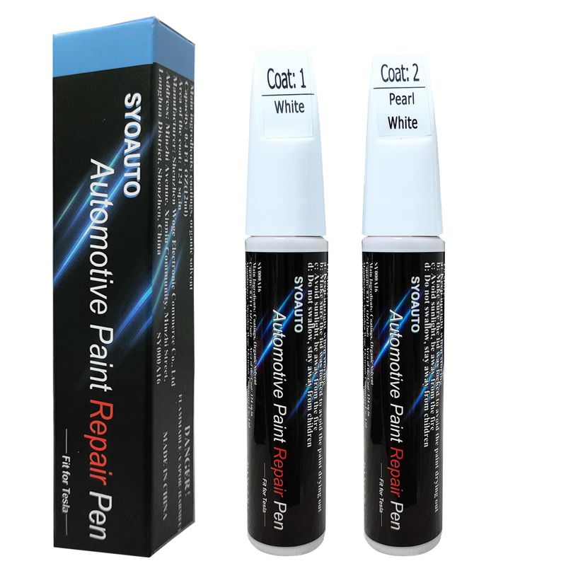 SYOAUTO Touch up Paint Pearl White Fit for Tesla Model Y 3 X S Tesla ...