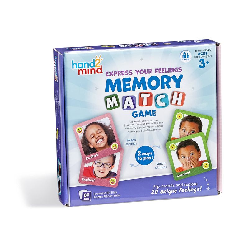 hand2mind Express Your Feelings Memory Match Game, Emotion Cards for ...