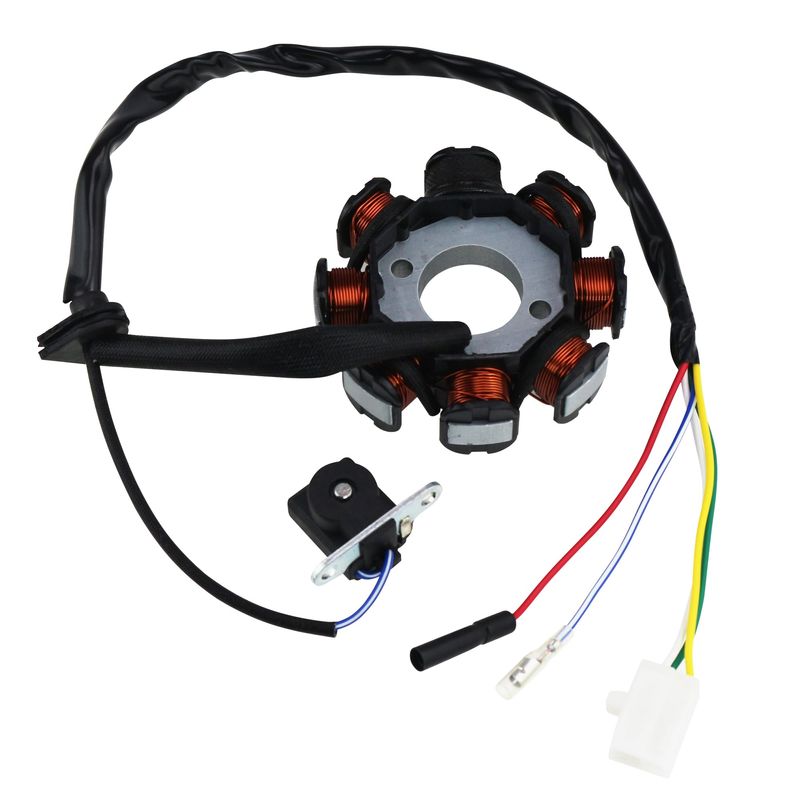 JOYYANGFANG GY6 8 Pole 5 Wire Ignition Stator Magneto for 49cc-180cc ...