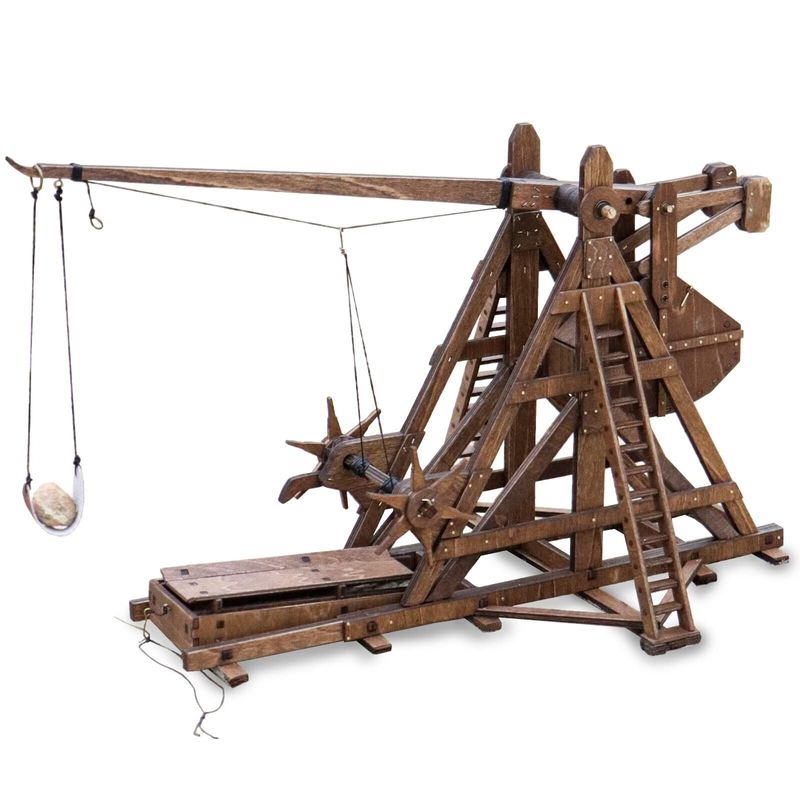 The Mini Counterweight Trebuchet Europe Medieval Siege Equipment ...