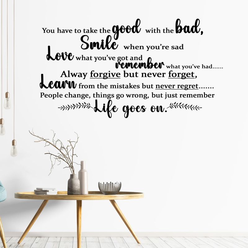Motivational Quote wall stickers inspirational, Removable DIY Vinyl ...