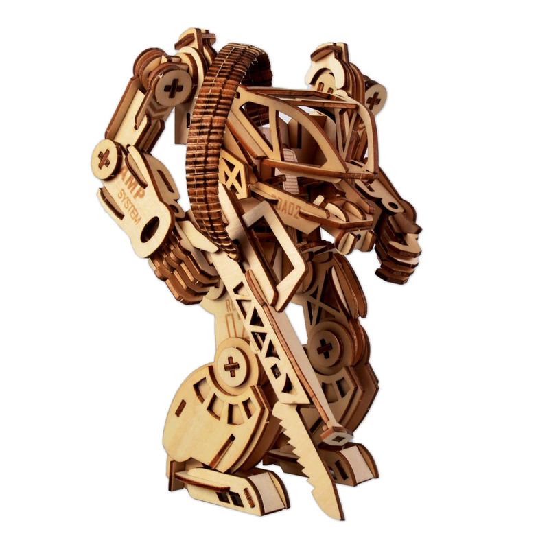 3D Wooden Puzzle DIY Robot Mechanical Armor Model Wood Craft Kit Laser ...