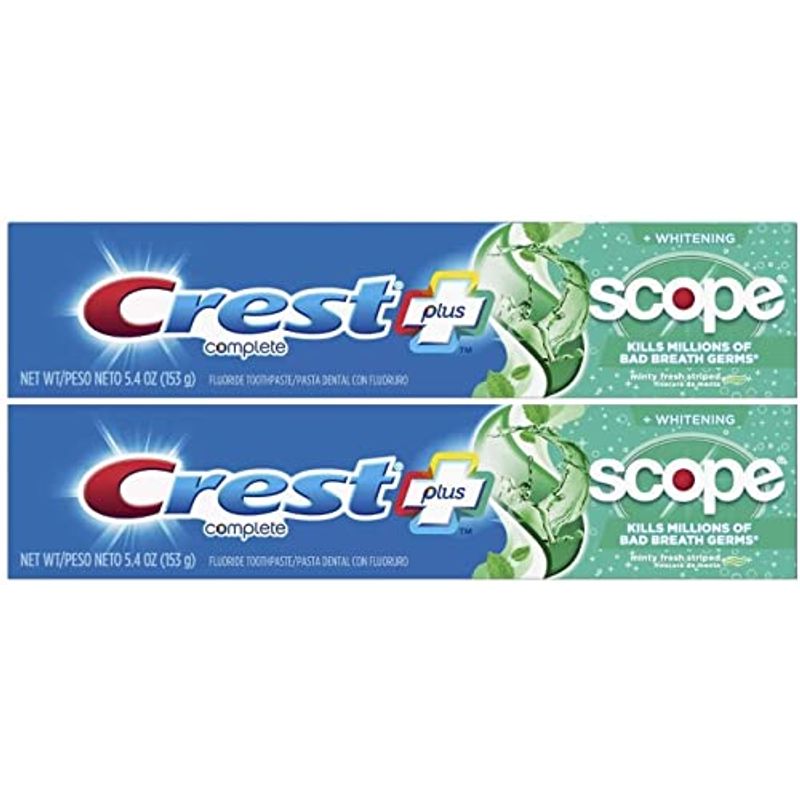 Crest Toothpaste Plus Scope Whitening Minty Fresh (Pack of 2) - Online ...