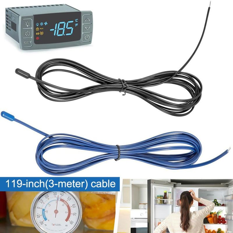 2-Pack 119" Temperature Probe Sensors For Dixell, Carel & Eliwell ...