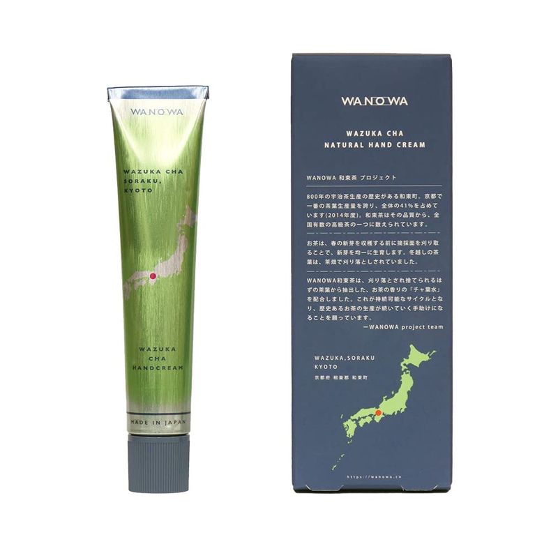 WANOWA Organic Washoku Tea Hand Cream, Organic WAZUKA CHA Hand Cream, 1 ...