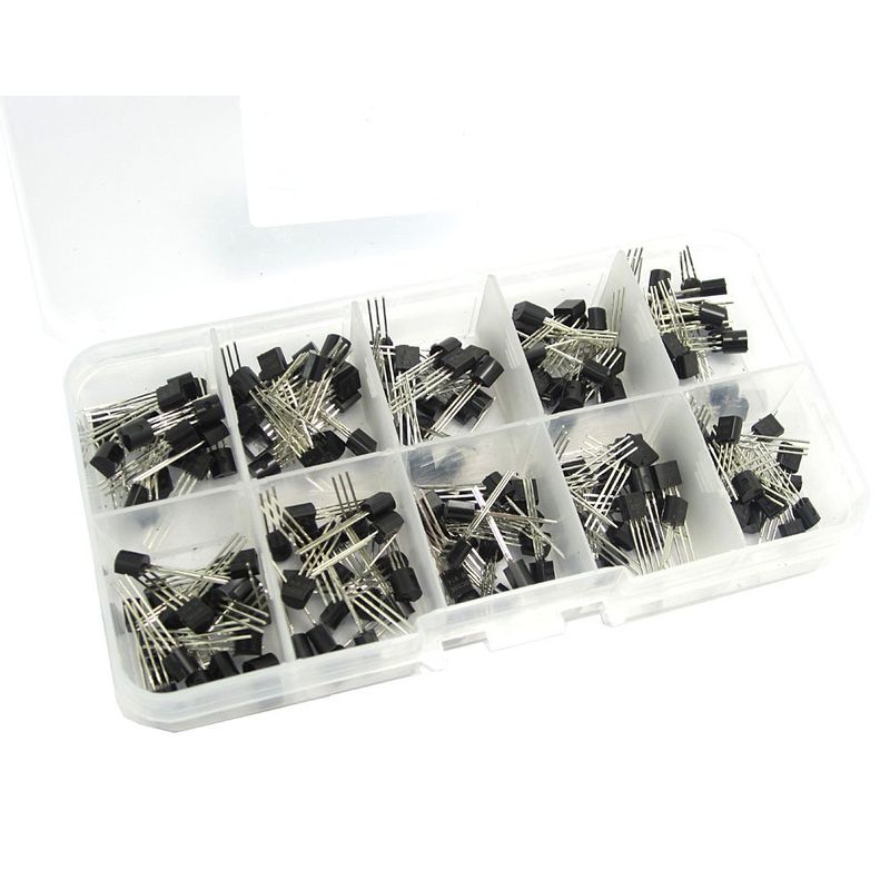 DollaTek 10 Values 200PCS BC Transistors To-92 NPN PNP Power Transistor Assortment Assorted Kit ...