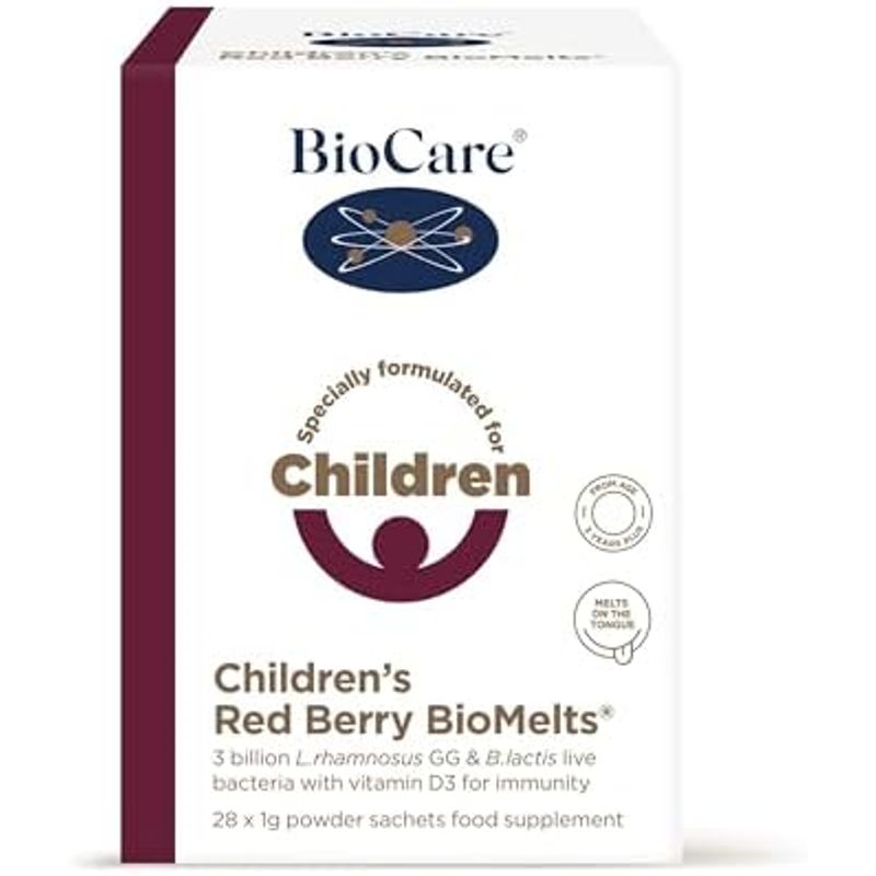 BioCare Children's Red Berry BioMelts | Multi-Strain Live Bacteria ...