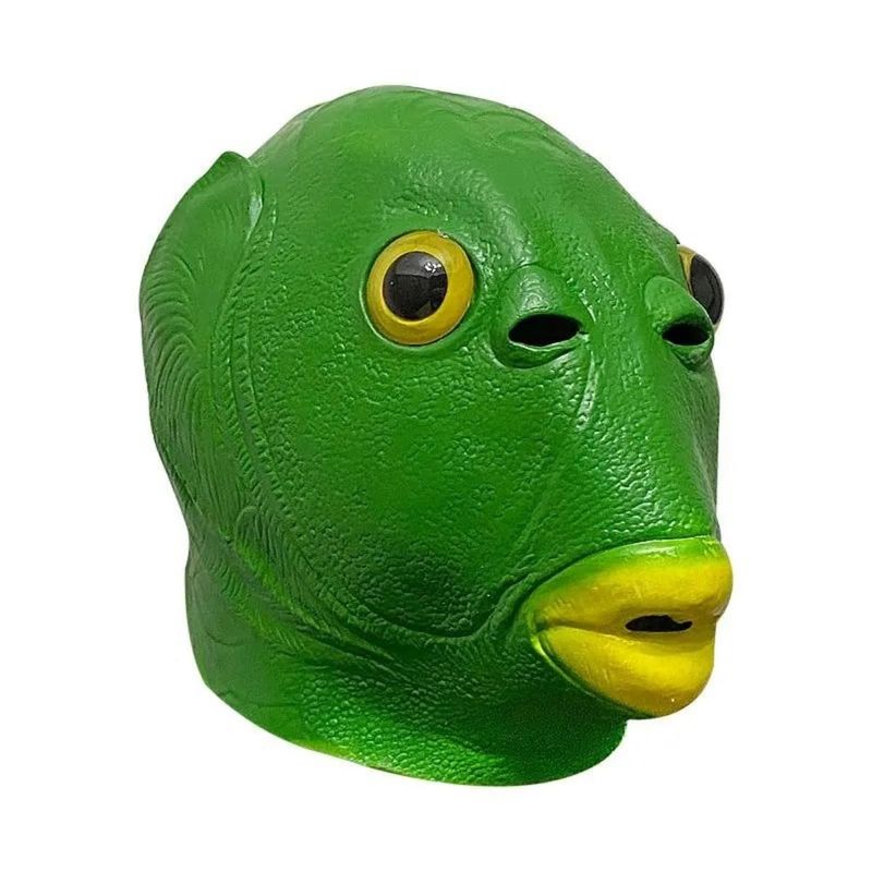 [Cutred] Green Fish Mask Green Fish Mask Funny Maskratex Animal Face ...
