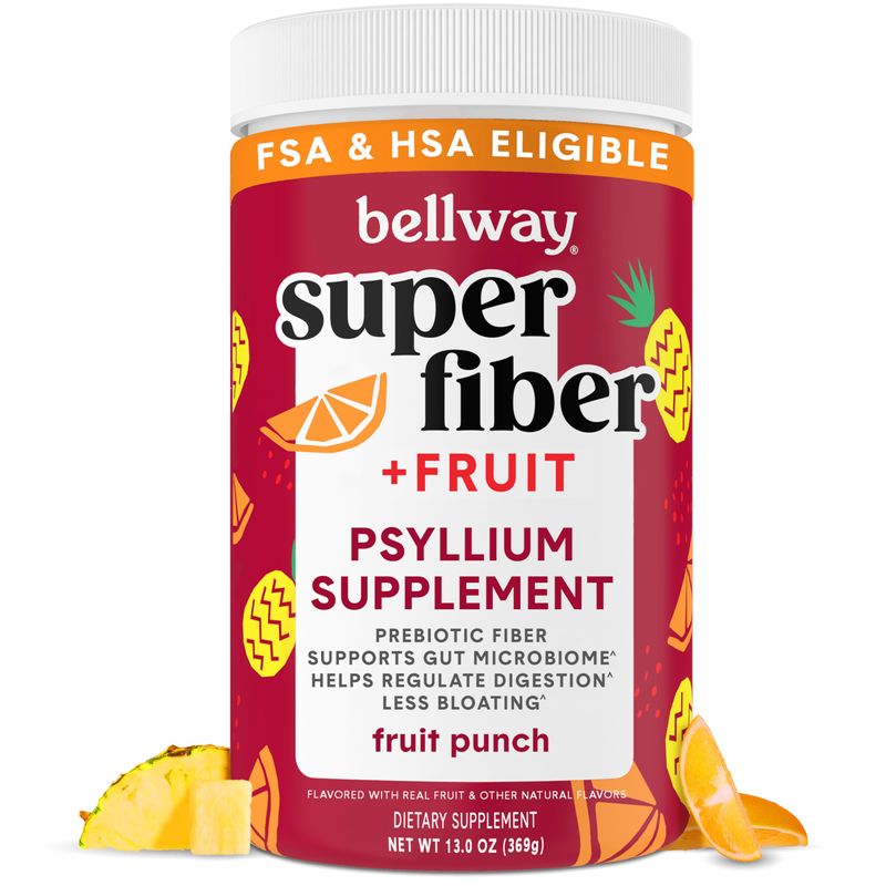 Bellway Super Fiber Powder + Fruit, Sugar Free Organic Psyllium Husk ...