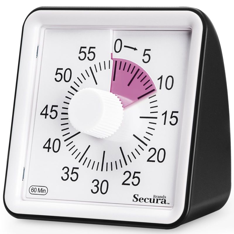 Secura 60-Minute Visual Timer, Timer for Kids, Classroom Timers ...