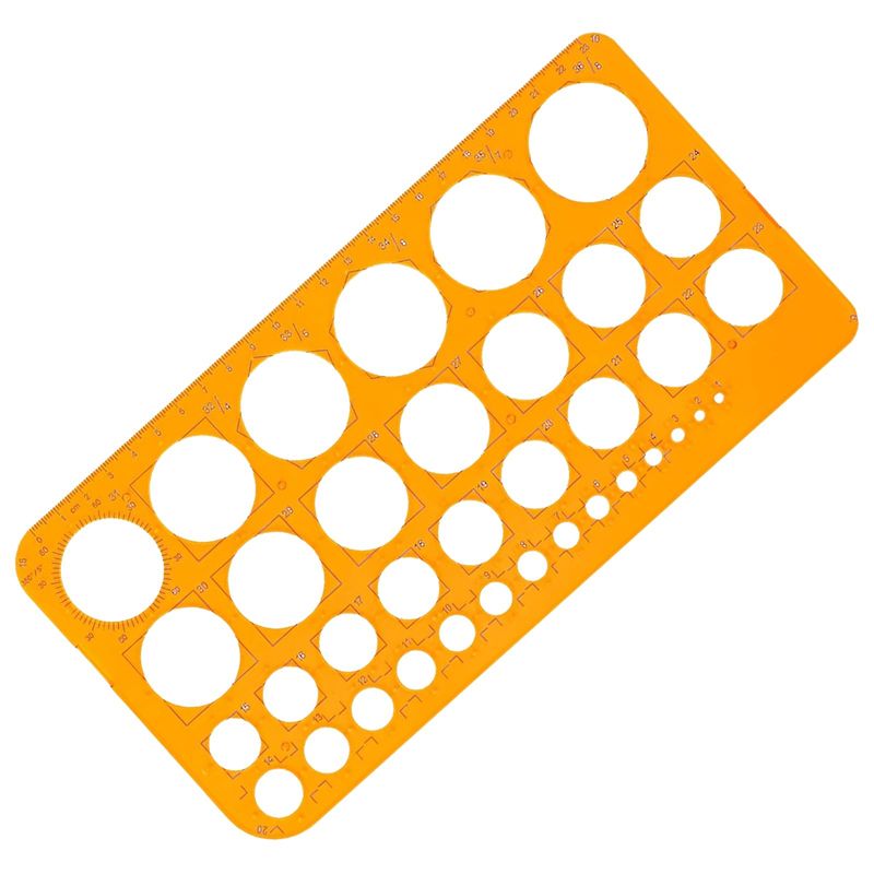 1 circle template, technical drawing, hole template, technical drawing ...