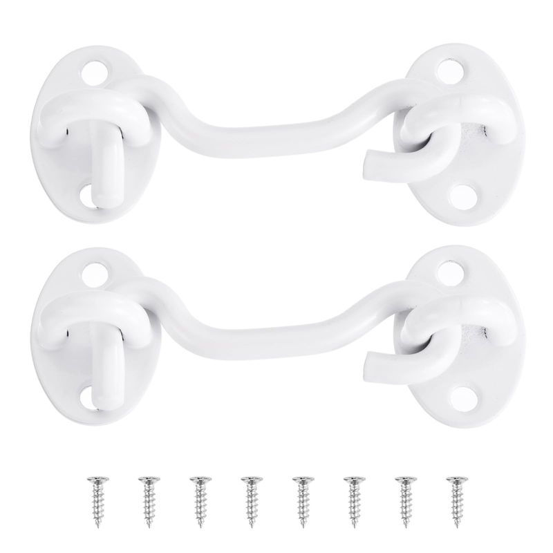 uxcell Set of 2 3" Hook and Door Latch Barn Door Lock Privacy Hardware ...