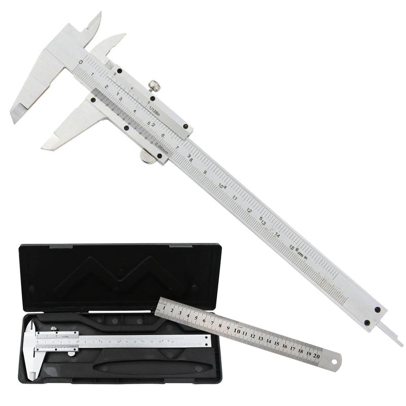 Non Digital Vernier Caliper, 6"/150mm Stainless Steel Caliper Measuring ...