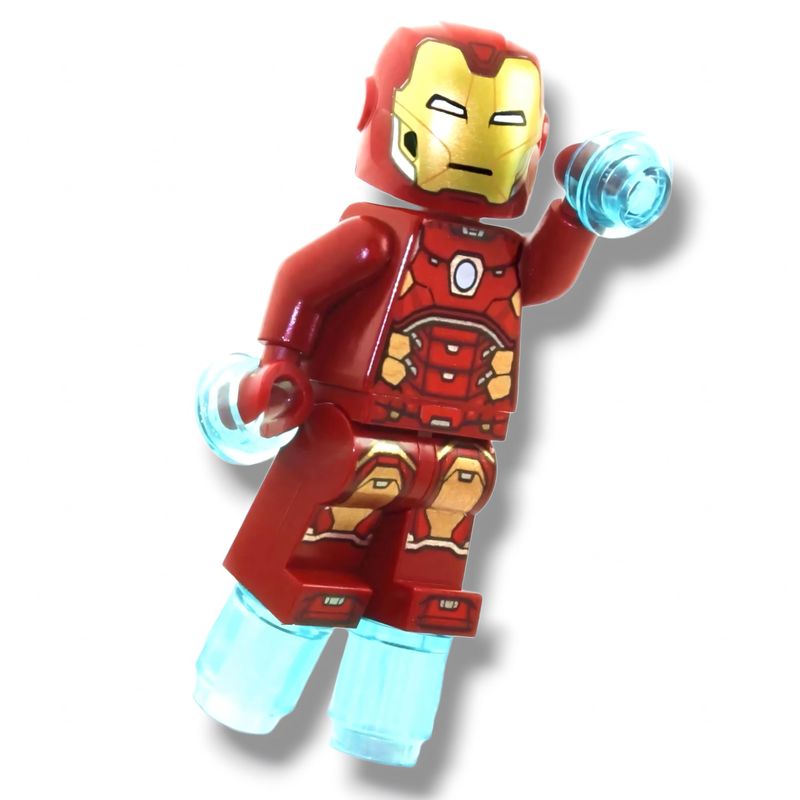LEGO Superheroes: Iron Man Silver Hexagon on Chest and Power Blasts for ...