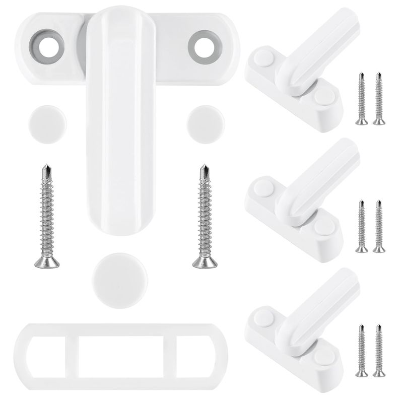Pack of 4 Window Locks with Swivel Latch - Burglary Protection & Child ...