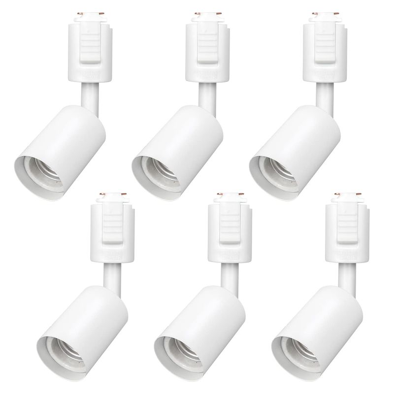 Zevnico Duct Rail Spotlight Set of 6 Duct Rail Lighting E26 Base Rail ...
