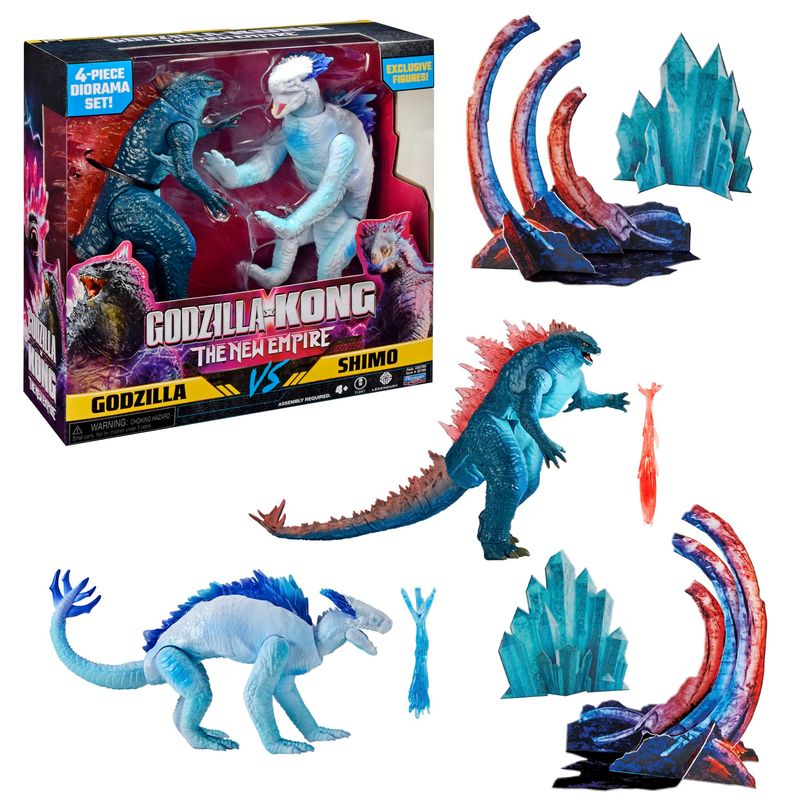 MonsterVerse - Godzilla x Kong Set of 2 Articulated Figures, 15 cm ...