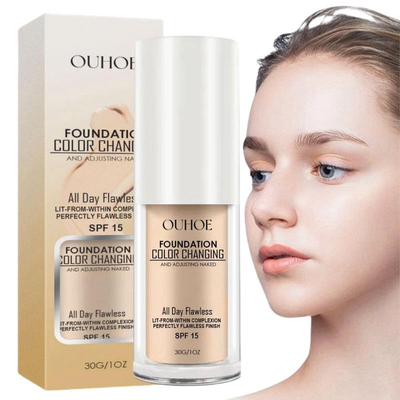 Colour Changing Mature Skin Foundation,Foundation Full Coverage,Color ...