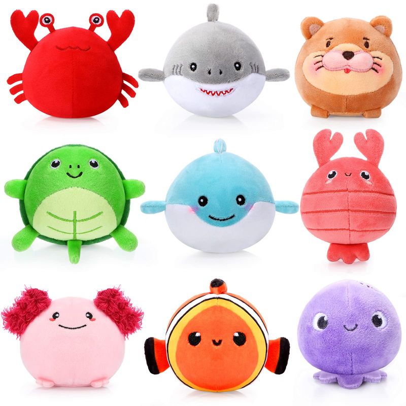 9 Pcs Mini Sealife Plush Toys 3.15 Inch - Cute Stuffed Ocean Animals ...
