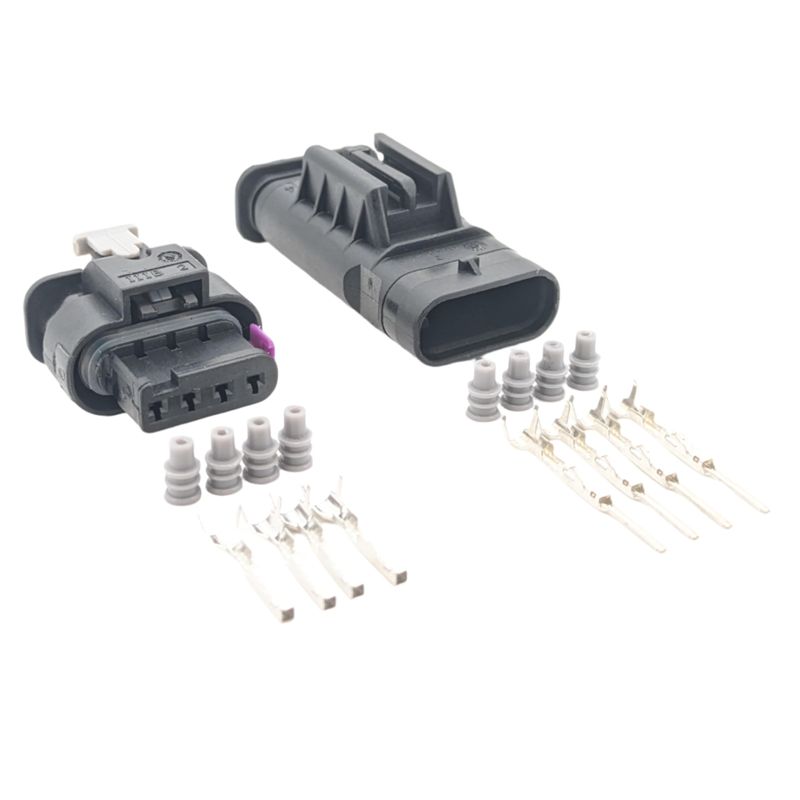 4 Pin Male and Female Parking Sensor Connector Set for VW Seat Skoda 1 ...