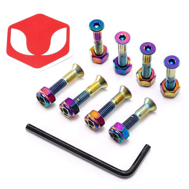 Venom Premium 1" - Allen Key Anodised Skateboard Deck Bolts/Screws ...
