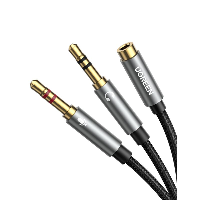 UGREEN Y Splitter Kabel Grau Audio Y Adapter Klinke 3,5mm Buchse auf ...