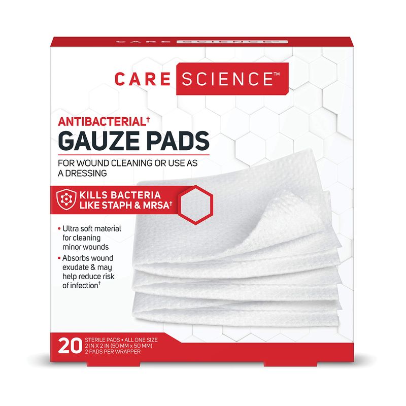 Care Science Sterile Gauze Pads, 20 ct, 2 X 2 | for Cleaning or ...
